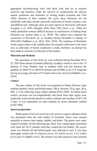 Sclerotia production a way ahead to morchella Cultivation | PDF