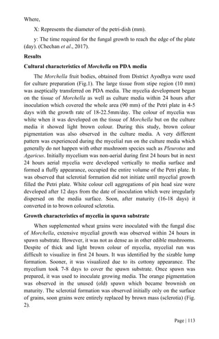 Sclerotia production a way ahead to morchella Cultivation | PDF