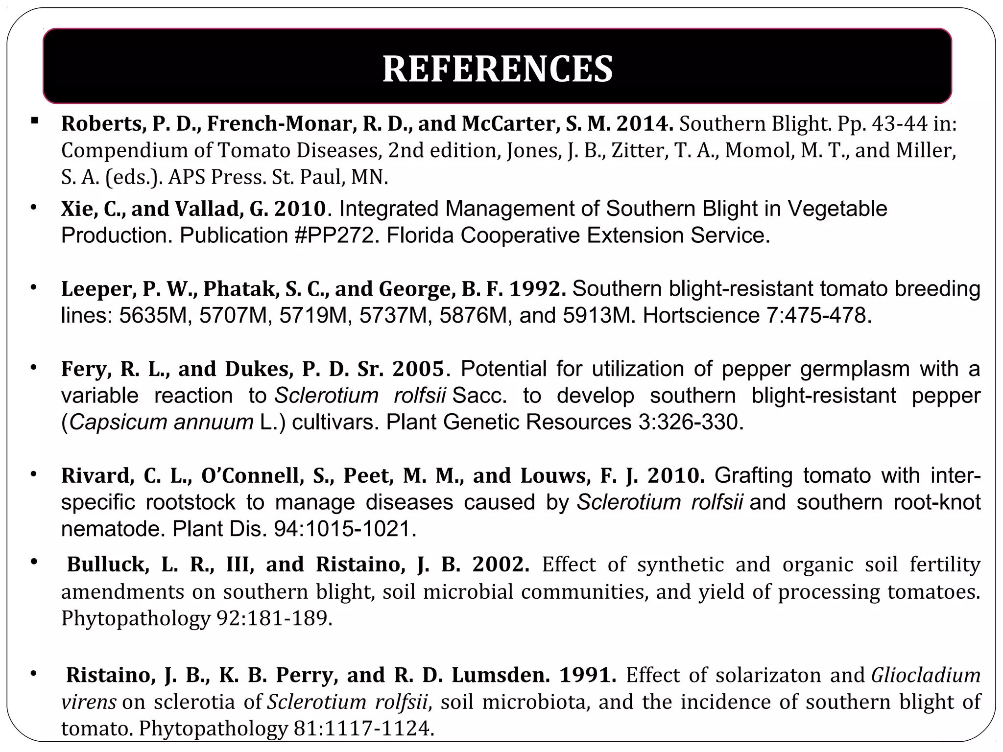 Sclerotium rolfsii | PPT