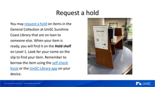 UniSC Sunshine Coast library self-guided tour | PPT