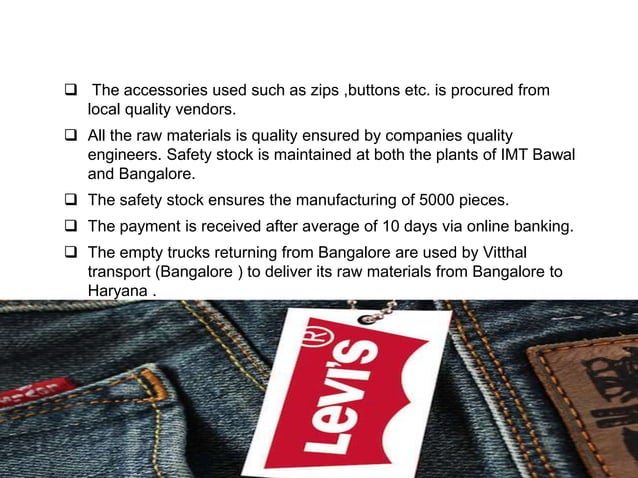 levis jeans supply chain management | PPTX