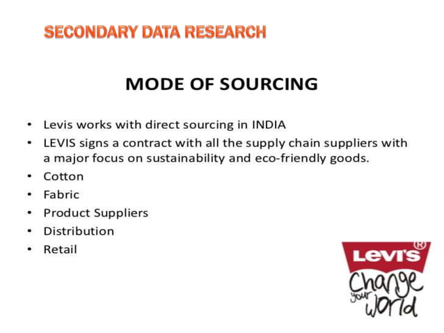 levis jeans supply chain management | PPTX