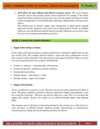 SUPPLY CHAIN AND LOGISTICS MANAGEMENT | PDF