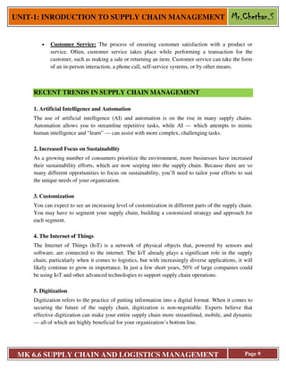 SUPPLY CHAIN AND LOGISTICS MANAGEMENT | PDF