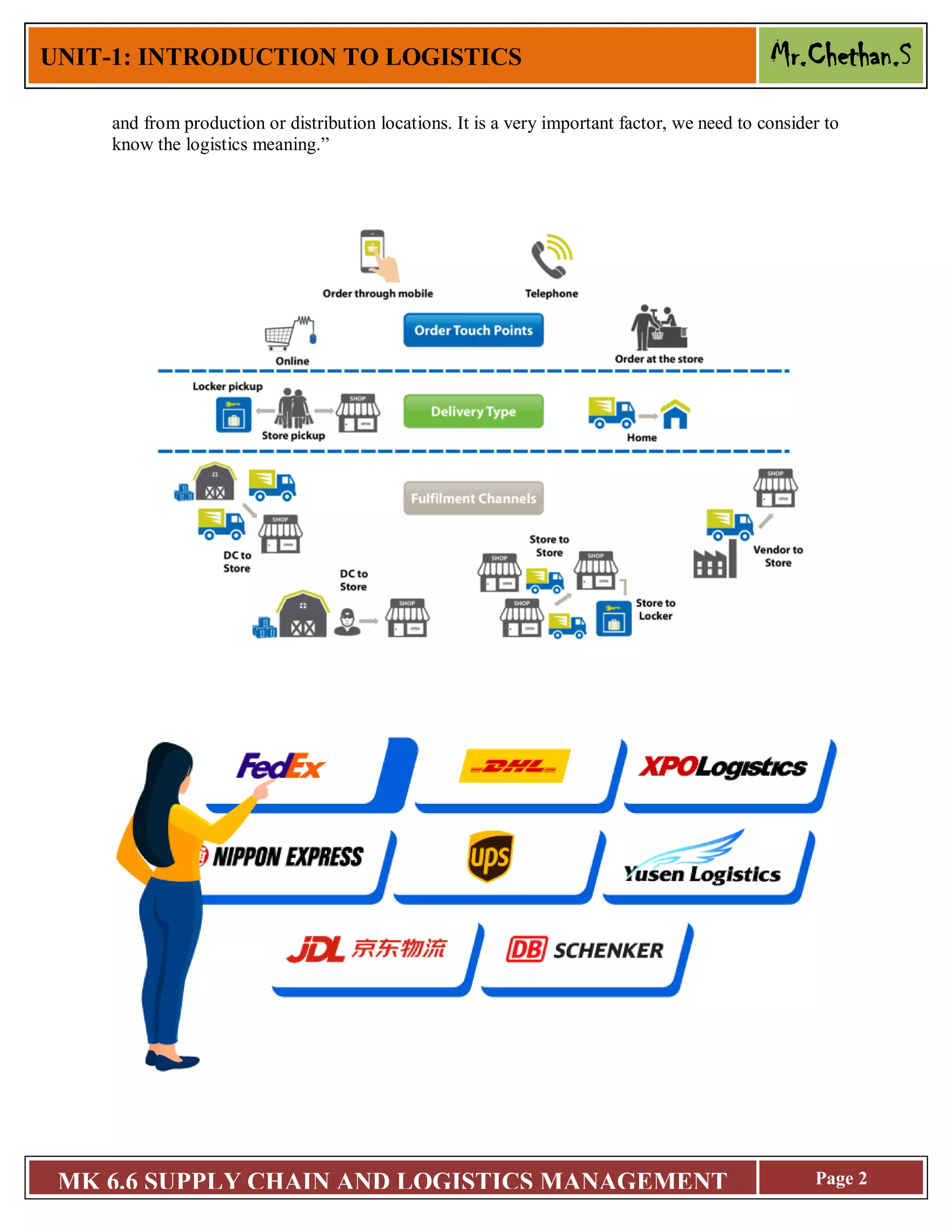 INTRODUCTION TO LOGISTICS | PDF
