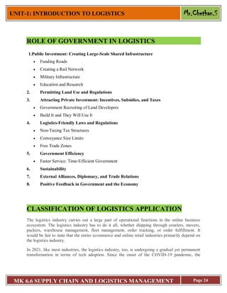 INTRODUCTION TO LOGISTICS | PDF