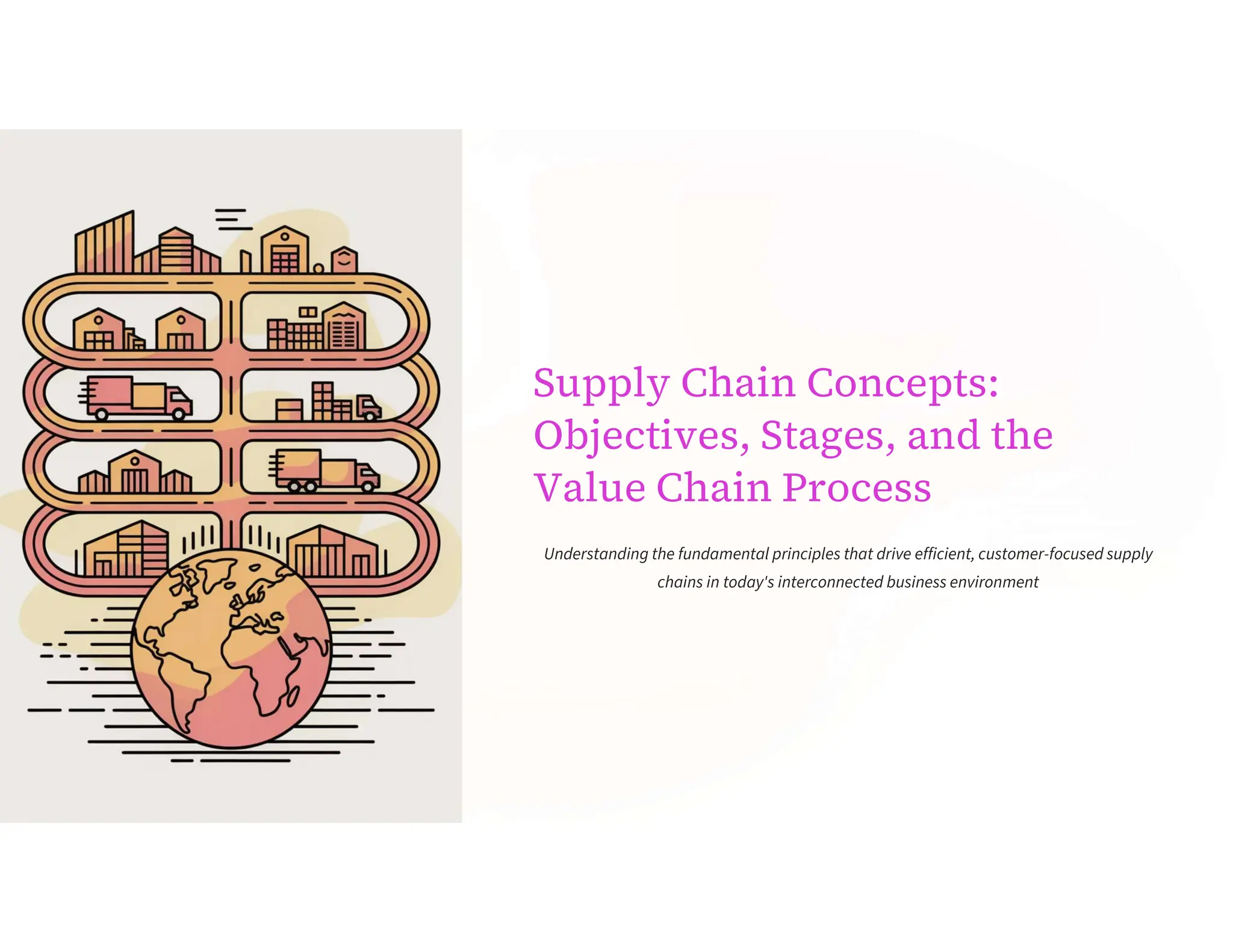 Supply Chain Concepts: Objectives, Stages, and the Value Chain Process ...