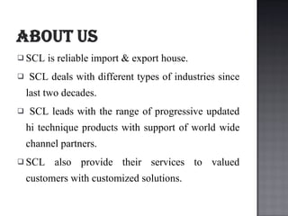 Scl Ppt | PPT | Commodities | Economy