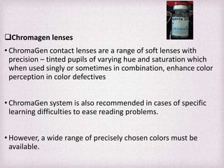 Various Soft Contact Lens- designs and their indications | PPTX