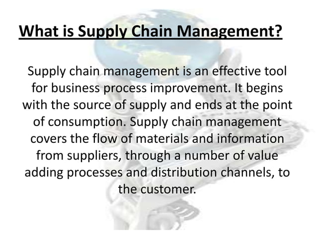 Scm presentation by junaid | PPTX