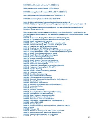 SAP SCM Certification Material | PDF