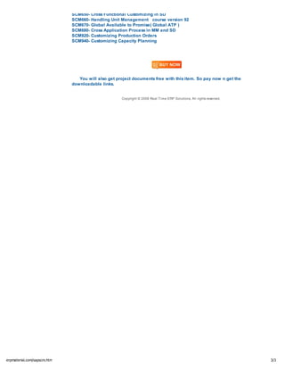 SAP SCM Certification Material | PDF