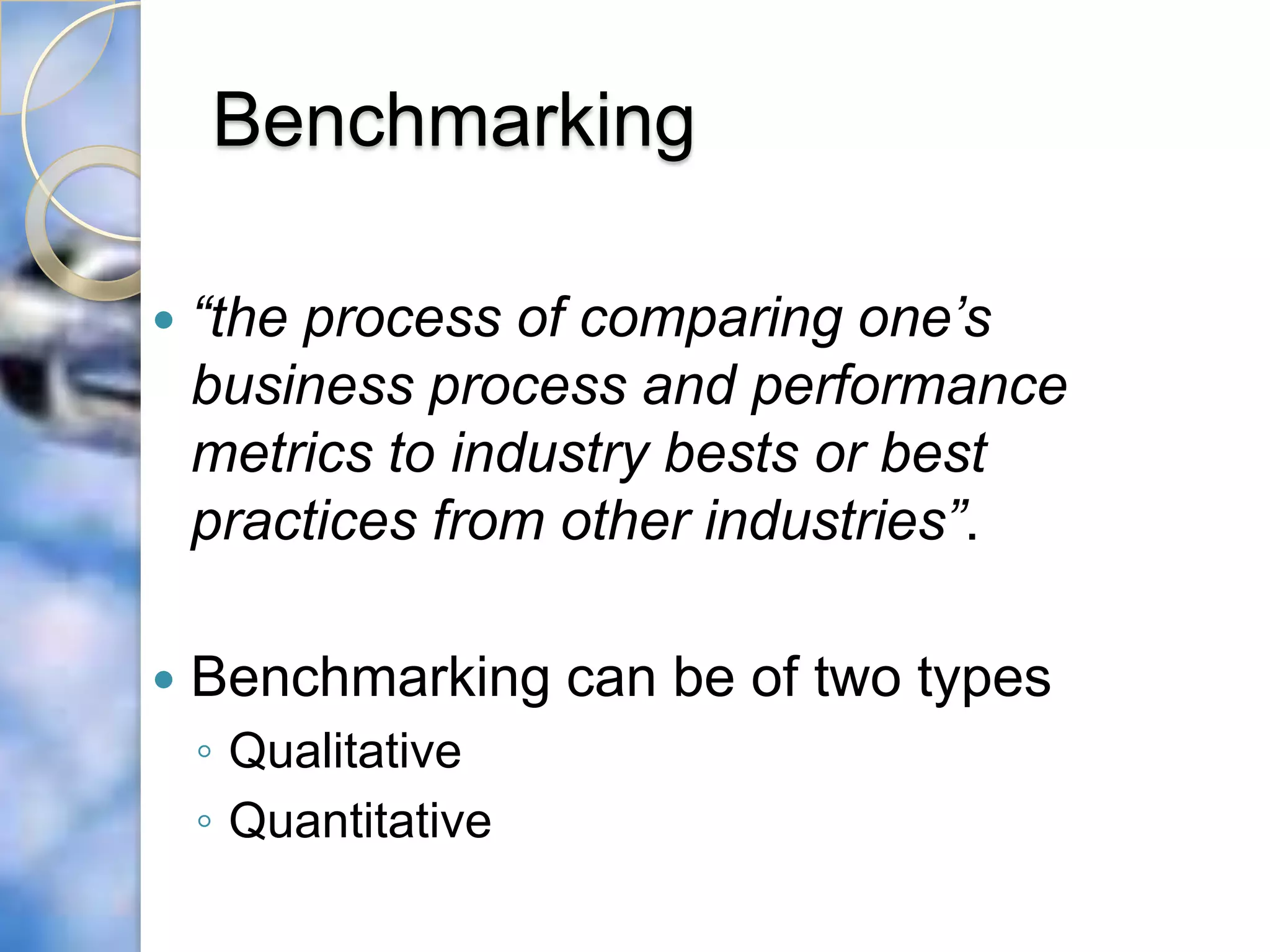 Supply Chain Benchmarking Study | PPTX