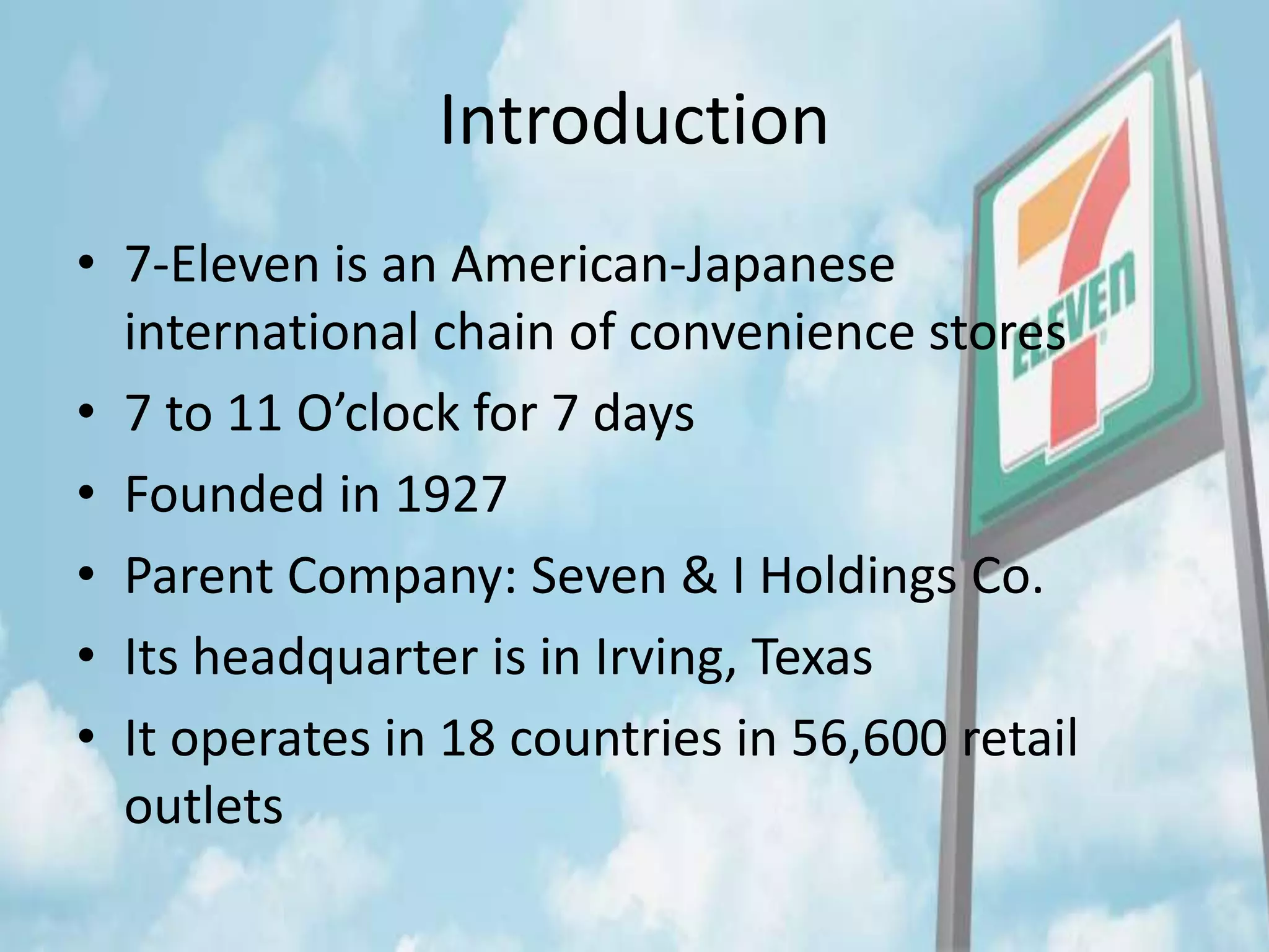 Case Study on 7Eleven | PPTX