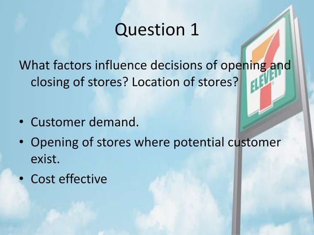Case Study on 7Eleven | PPTX