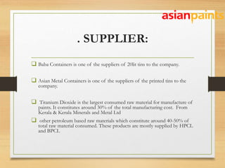 Scm asian paints | PPTX