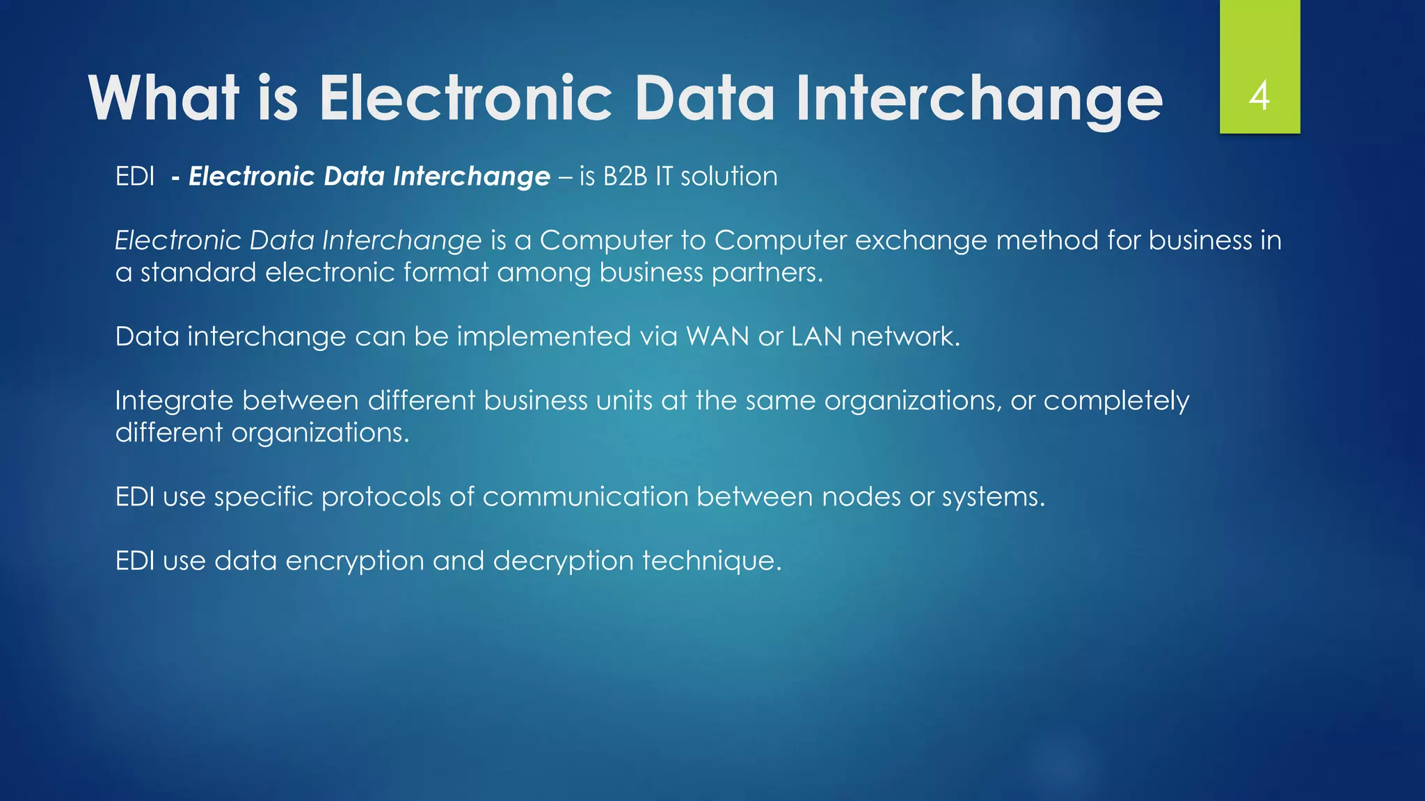 Electronic Data Interchange Technology & Business Application | PPT