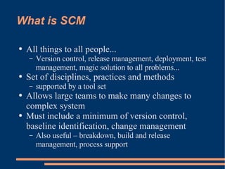 SCM: An Introduction | ODP