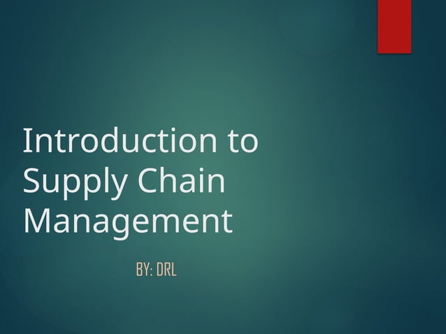 SCM - Lesson 1 Introduction and the Organization.pptx