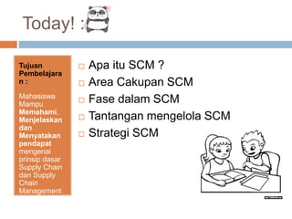 Scm 02 pengantar scm | PPT