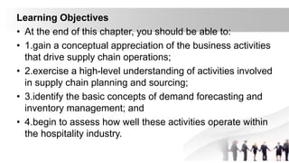 supply chain management in hospitality and tourism industry | PPTX