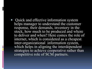 Role of IT in supply chain management | PPTX