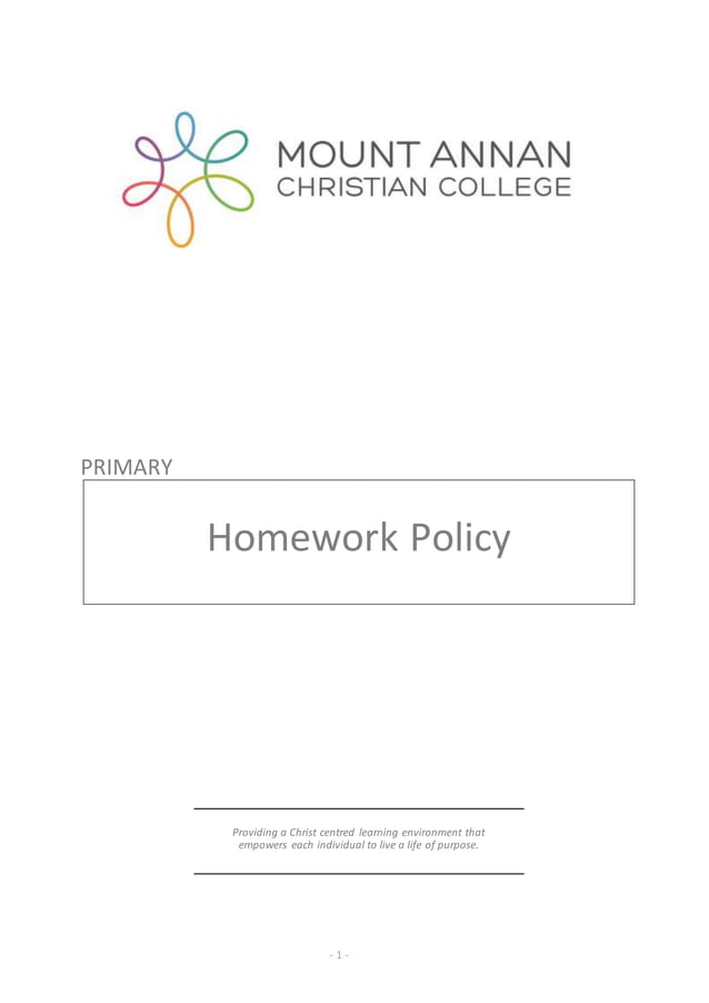 Primary homework policy | PDF