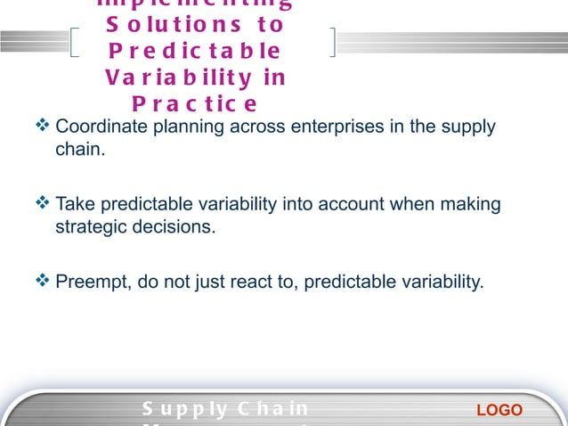 Managing predictable variability | PPT
