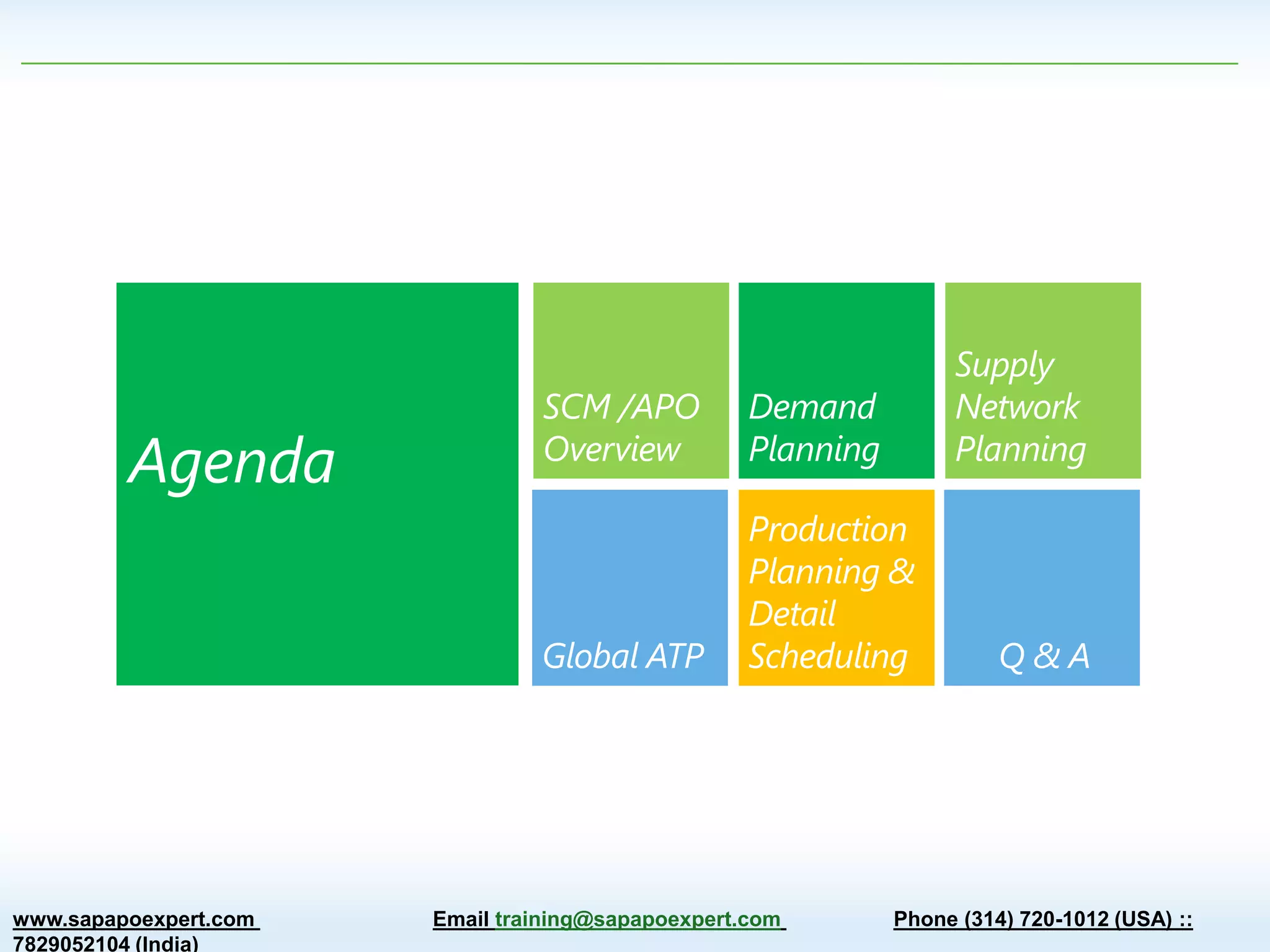 Supply Chain Planning and SAP APO Overview | PPTX