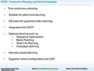 Supply Chain Planning and SAP APO Overview | PPTX
