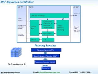 Supply Chain Planning and SAP APO Overview | PPTX
