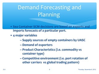 Container Supply Chain | PPT | Logistics and Transportation Industry ...