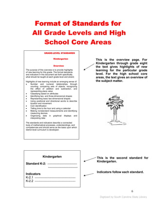 SC Math Academic Standards | PDF
