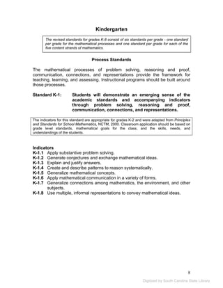 SC Math Academic Standards | PDF