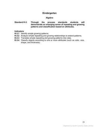 SC Math Academic Standards | PDF
