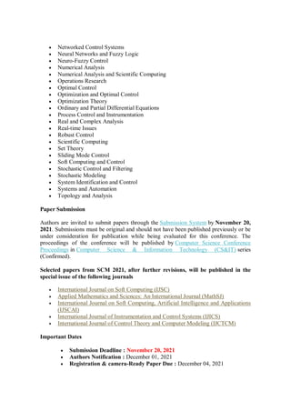 4th International Conference on Soft Computing, Control and Mathematics ...