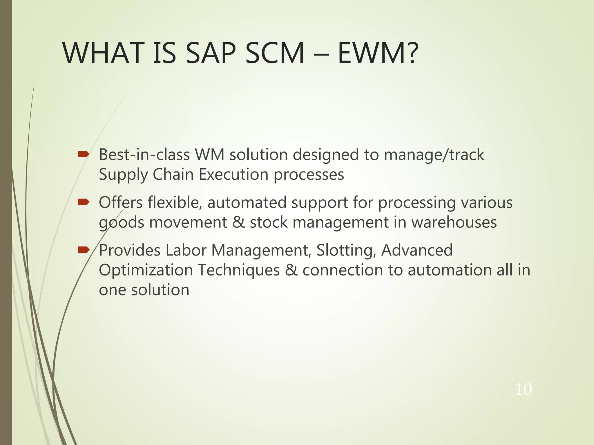 SCM EWM Solution | PPTX