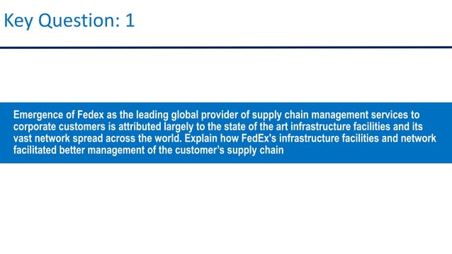 FedEX- Supply Chain Management | PPTX | Air Travel | Travel Type