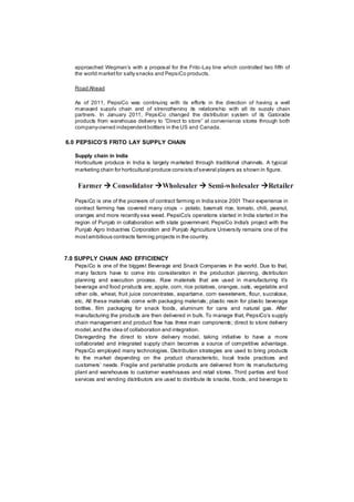 Scm in pepsico | DOCX