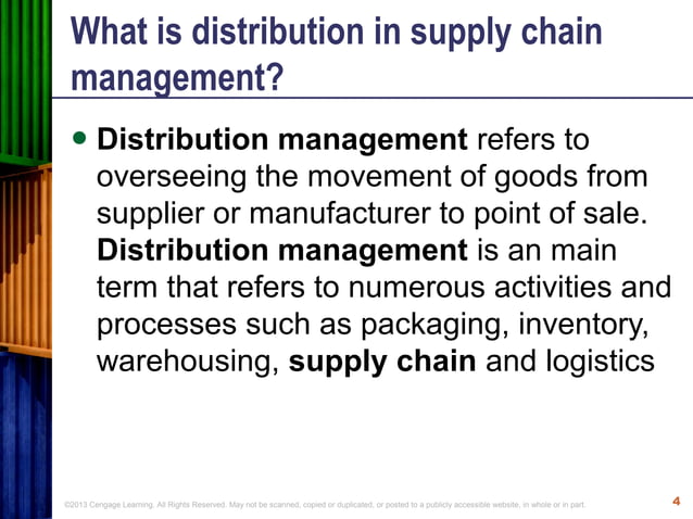 Role of Distribution in supply chain | PPT