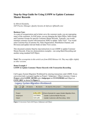 Scm lsmw steps_onweb | PDF