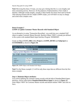 Scm lsmw steps_onweb | PDF