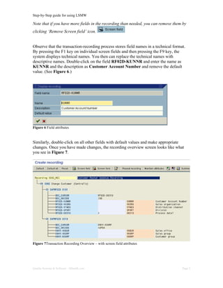 Scm lsmw steps_onweb | PDF | Free Download