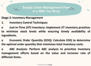 SCM Milk Tea An Outline For Supply pptx | PPTX