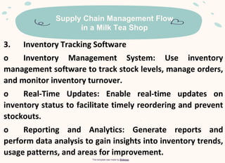 SCM Milk Tea An Outline For Supply pptx | PPTX