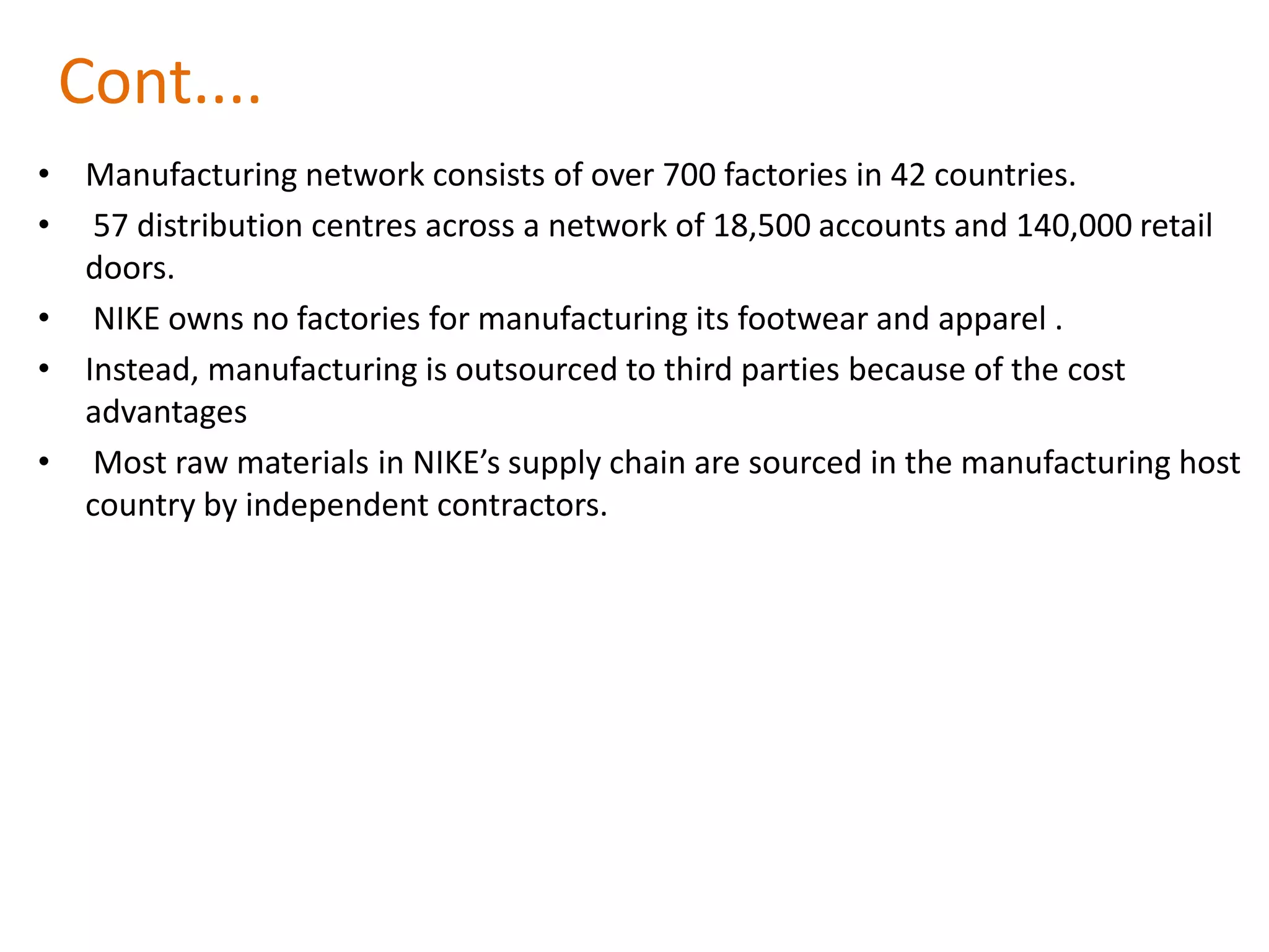 Supply chain Management of Nike shoes | PPTX