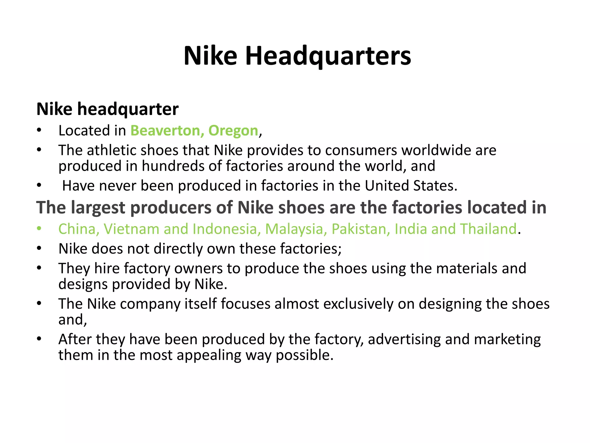 Supply chain Management of Nike shoes | PPTX