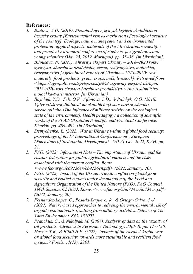 Food security modern challenges and mechanisms to ensure: scientific ...