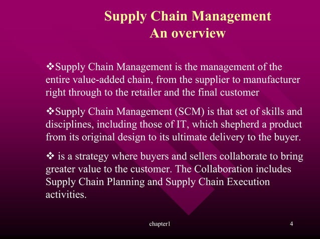 SCM (Supply Chain Management): An Overview | PDF