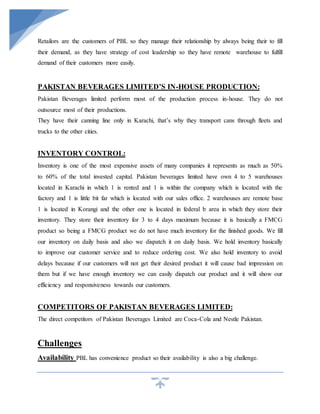 PAKISTAN BEVERAGES LIMITED | DOCX